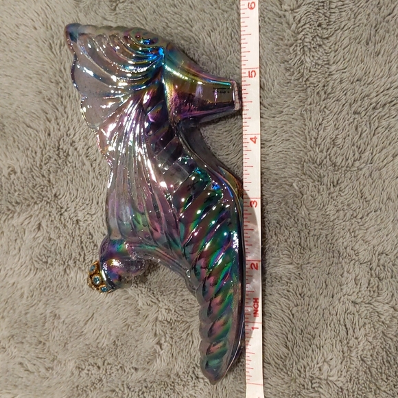 Fenton | Art | Beautiful Iridescent Fenton Glass Shoe With Rhinestone ...